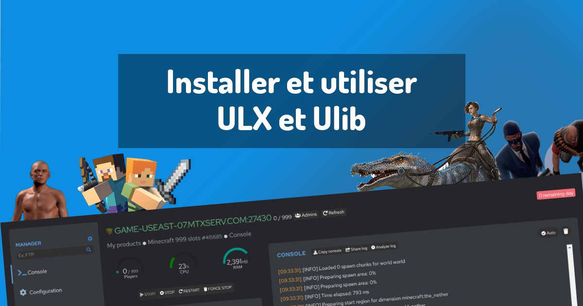 Installer et utiliser ULX et Ulib | Guides Addons